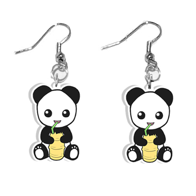 Fluff 'n Tuff - Panda Earrings – Fluffntuff