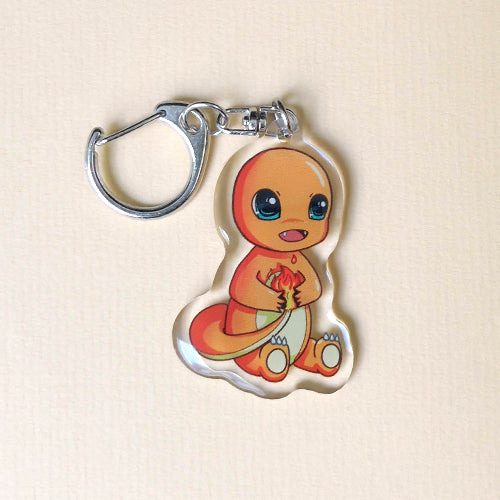 Fluff 'n Tuff - Cute Charmander keychain (Pokemon) – Fluffntuff