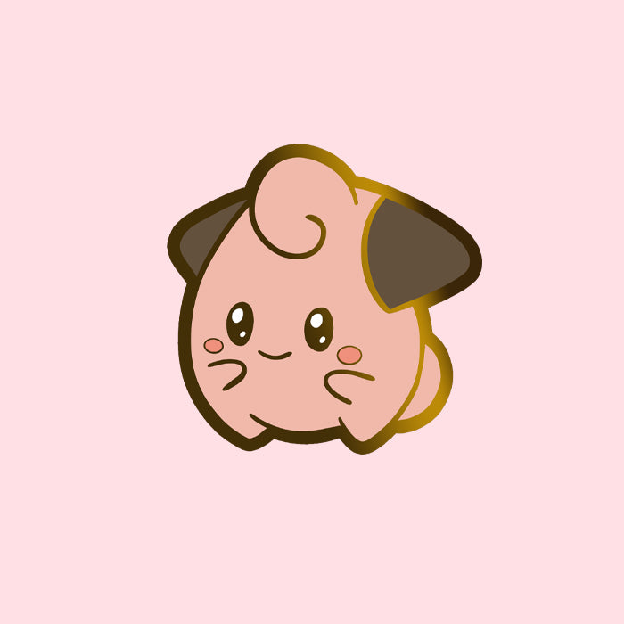 Fluff 'n Tuff - Cute Cleffa enamel pin – Fluffntuff