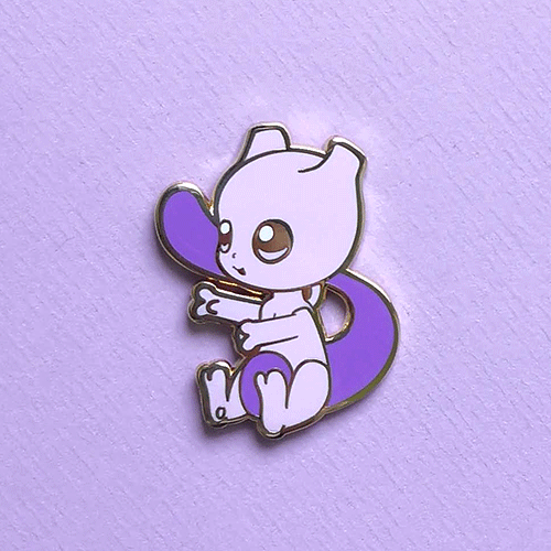 Fluff 'n Tuff - Cute Mewtwo enamel pin – Fluffntuff