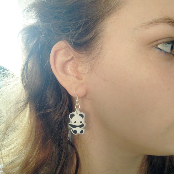 Fluff 'n Tuff - Panda Earrings – Fluffntuff