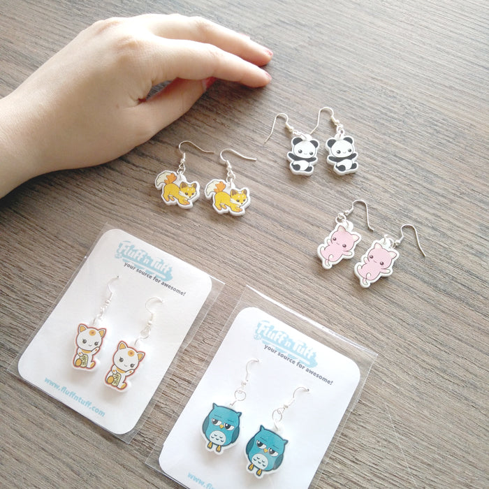 Fluff 'n Tuff - Panda Earrings – Fluffntuff